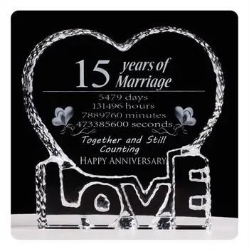 China Heart Shape Crystal Love Valentine's Day And Wedding Gift... for sale