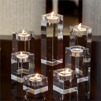 China Wholesale Tealight Candle Holder Home Goods Wedding Party K9 Crystal for sale