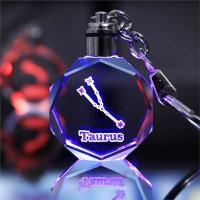 China Honor Of Crystal 12 Zodiac LED Keychain for sale