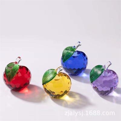 China K9 Crystal Gift 50mm Crystal Apple For Dectoration for sale