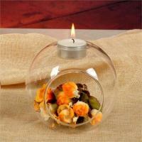 China Wholesale Diameter 10cm Round Hanging Round Shape Glass T for sale