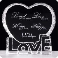 China Hbl Free Custom Printing Engraving Love Crystal Decoratio for sale
