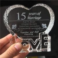 China Hbl Free Custom Printing Engraving Love Crystal Decoratio for sale