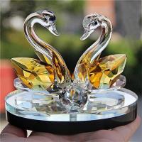 China Wedding Gifts Colors Crystal Swan Crafts Handmade Glass A for sale