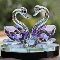 China Wedding Gifts Colors Crystal Swan Crafts Handmade Glass A for sale