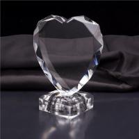China K9 Crystal Trophy Glass Award Heart Shape With Base For D for sale