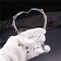 China K9 Crystal Trophy Glass Award Heart Shape With Base For D for sale
