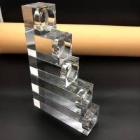 China Square Clear Crystal Glass Ornament Tealight Candle Holde for sale