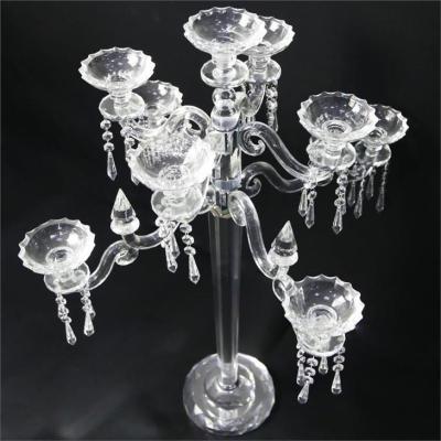China New Design Wedding Favor Hanging Beads Crystal Candelabra for sale