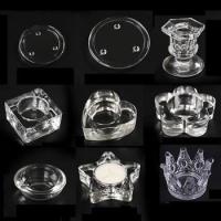 China New Creative Fengshui Candlestick Crystal Glass Candlesti... for sale