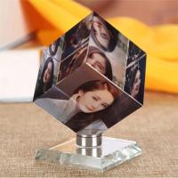 China Customized 3d Laser Engraved Crystal Rubik's Cube For Wed... for sale
