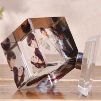 China Customized 3d Laser Engraved Crystal Rubik's Cube For Wed... for sale