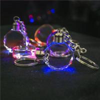 China Diffrent Shapes Of Crystal Keychain With 3d Laser Engravi... for sale
