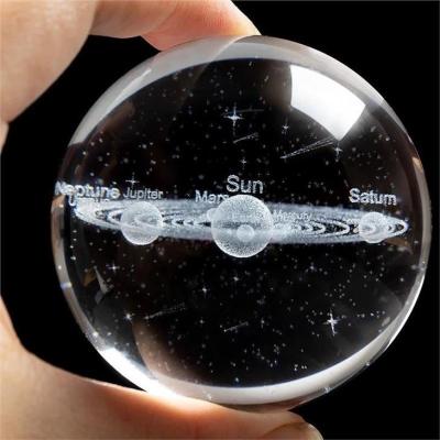 China 60Mm Customized 3D Laser Engraving Crystal Ball For Souvenir for sale