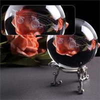 China 60Mm Customized 3D Laser Engraving Crystal Ball For Souvenir for sale