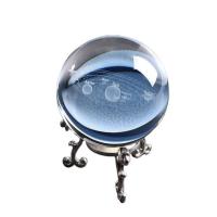 China 60Mm Customized 3D Laser Engraving Crystal Ball For Souvenir for sale