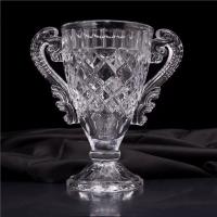 China Hot Sell 3d Clear Crystal Football Trophy For Sales for sale