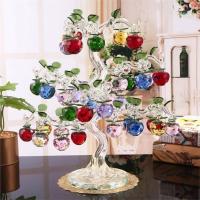 China 2022 Pujiang Wholesale Factory Handmade Cheap Crystal Apple Tree With Personalized Logo For Wedding Favor for sale