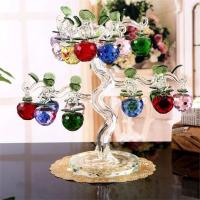 China 2022 Pujiang Wholesale Factory Handmade Cheap Crystal Apple Tree With Personalized Logo For Wedding Favor for sale