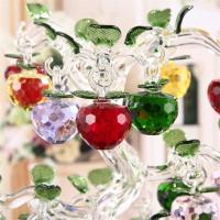 China 2022 Pujiang Wholesale Factory Handmade Cheap Crystal Apple Tree With Personalized Logo For Wedding Favor for sale