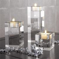 China Cube Modern Luxury Wedding Table Decorations Solid Crysta... for sale