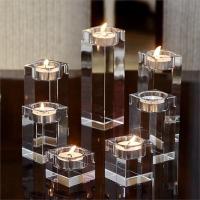 China Cube Modern Luxury Wedding Table Decorations Solid Crysta... for sale