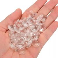 China Buy Section Bright 10-50 mm 2 Holes Octagonal Loose Clear Crystal Beads for sale
