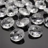 China Buy Section Bright 10-50 mm 2 Holes Octagonal Loose Clear Crystal Beads for sale