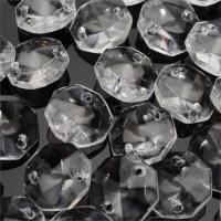 China Buy Section Bright 10-50 mm 2 Holes Octagonal Loose Clear Crystal Beads for sale