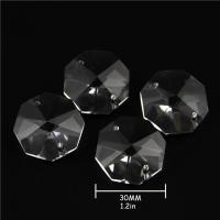 China Buy Section Bright 10-50 mm 2 Holes Octagonal Loose Clear Crystal Beads for sale