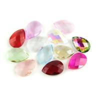 China Mix Color 38mm 10pcs Glass Crystal Tear Drop Pendant For Charms Jewelry Chandelier Lamp Parts for sale