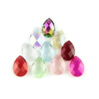 China Mix Color 38mm 10pcs Glass Crystal Tear Drop Pendant For Charms Jewelry Chandelier Lamp Parts for sale