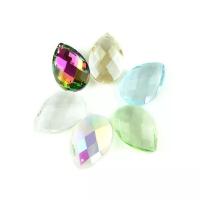 China Mix Color 38mm 10pcs Glass Crystal Tear Drop Pendant For Charms Jewelry Chandelier Lamp Parts for sale