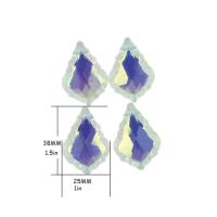 China Mix Color Home Decoration Feng Shui 38 Mm Maple Leaf Lamps Glass Crystal Chandelier Parts Lighting Accessories Crystal Pendants for sale
