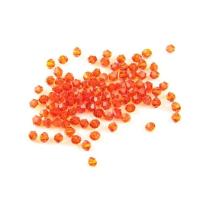 China Gorgeous And Bright-colored Orange Red Crystal Bicone Beads Popular in Diverse Surroundings for sale