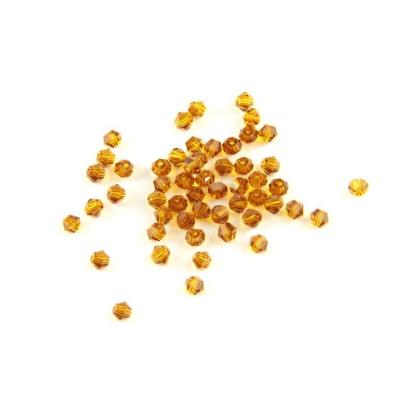 China Tea Color Crystal Bicone Beads For Various Purposes for sale