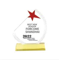 China Honor Of Crystal Wholesale Creative Crystal Trophy Annual Conference Honor Carving And Lettering Trophy for sale