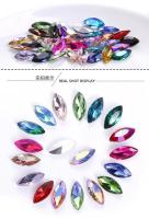 China Crystal Sewing Accessories Rhinestone Decoration Diamond Horse Eye Dhape With Muti Color And Size for sale