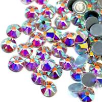 China New Decorations Perfect Cutting Surface Mix Size Coloyrful Crystal Glass Round 3D Nail Arts Rhinestones for sale