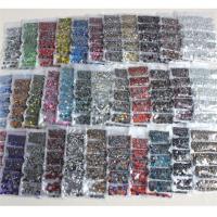 China New Decorations Perfect Cutting Surface Mix Size Coloyrful Crystal Glass Round 3D Nail Arts Rhinestones for sale