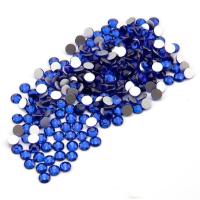 China Blue Round Non Hotfix Rhinestones Flat Back For Nail Art for sale