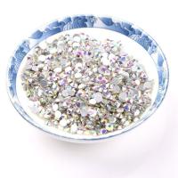 China Wholesale 2mm 3mm Jelly White AB Crystal Stones Round Fla... for sale