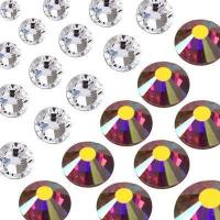 China Wholesale 2mm 3mm Jelly White AB Crystal Stones Round Fla... for sale