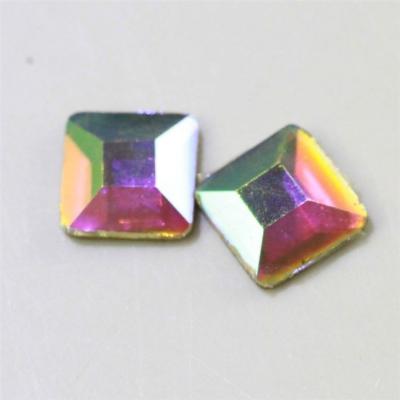 China Square Shaped Colorful Crystal Flatback Stones Loose Non for sale