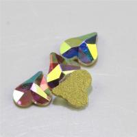 China Crooked Love Heart Shape Decorations Flat Back Stones For... for sale