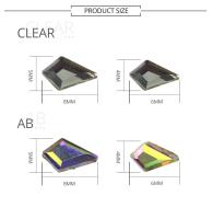 China Arrow-Shaped Magic AB/Clear Color Stones For Clothes Nail... for sale