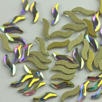 China S Shape Super Flash Glue-on Rhinestones for sale