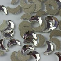 China Moon Shaped AB/Clear Color Flatback Stone for sale
