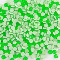 China Green Fluorescent Glass Crystal For Nail for sale