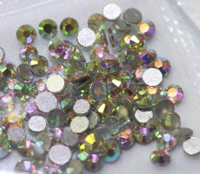 China Crystal Nail Stones Fluorescent Rainbow Color for sale